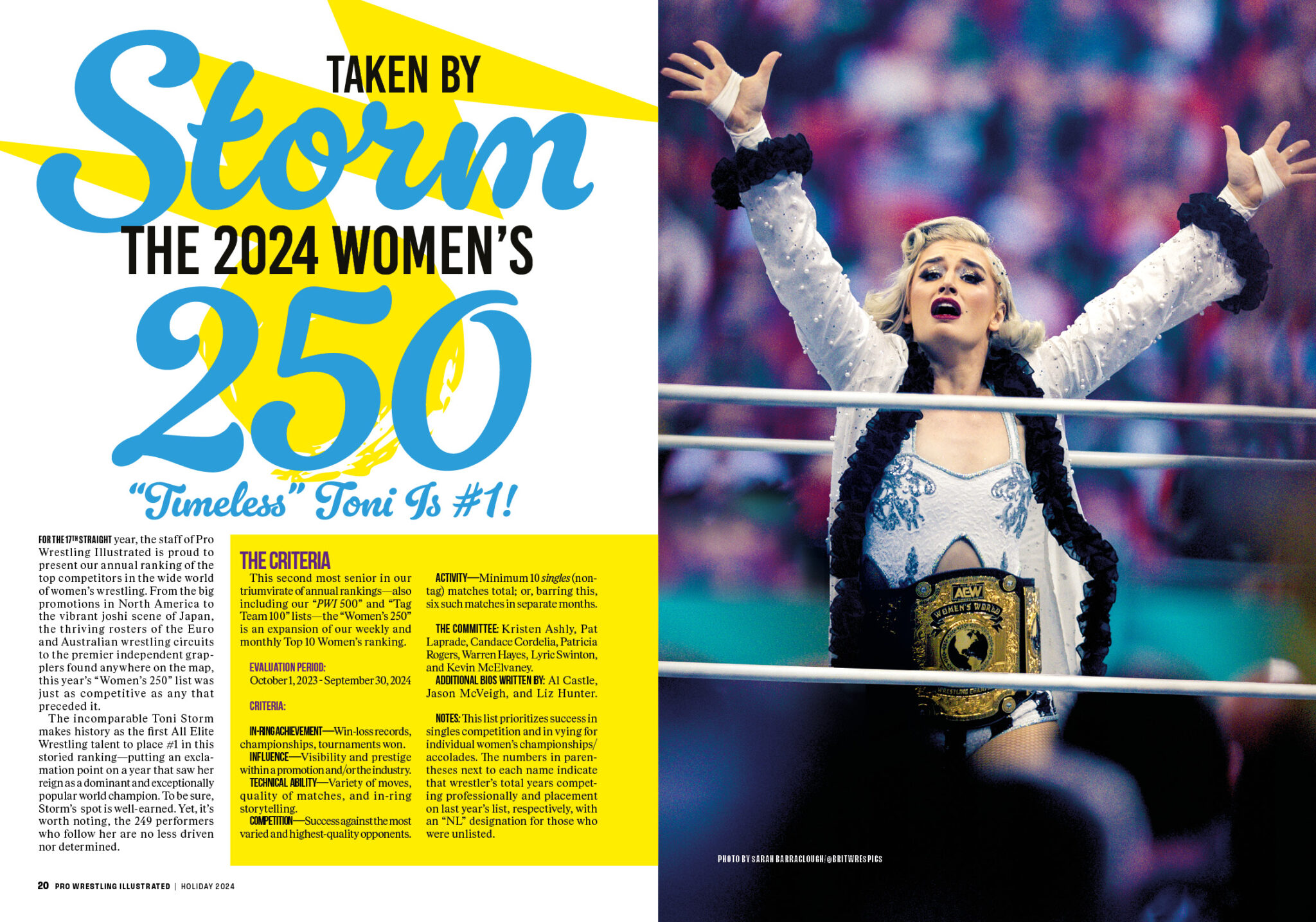 Taken By Storm: The 2024 Women’s 250 (Holiday issue) – PWI Pro Wrestling Illustrated