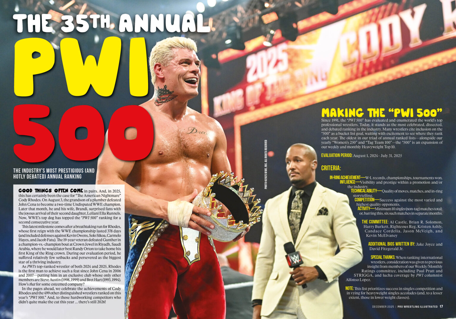 PWI 500: 35th Annual Edition (December 2025 PWI) – PWI Pro Wrestling ...